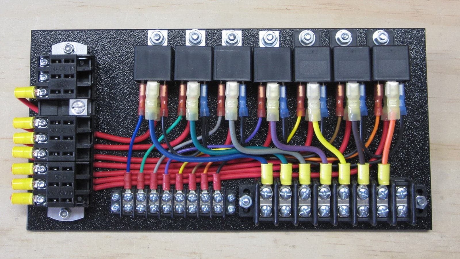 7 Relay Panel W Push Ons CE Auto Electric Supply